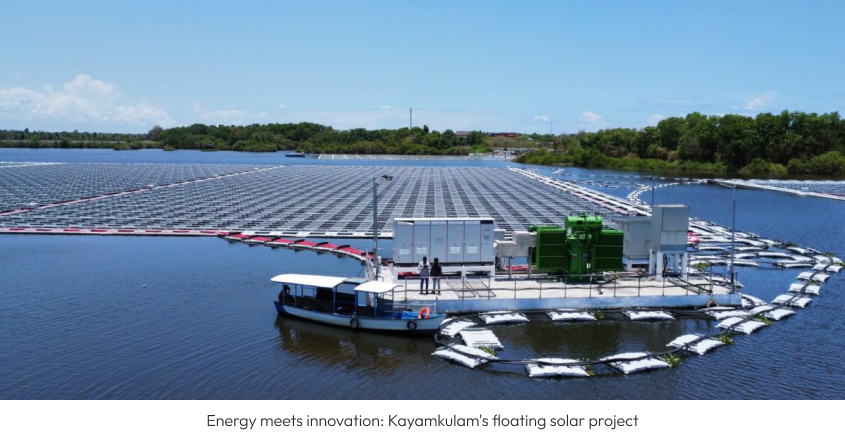 Floating solar panels powering sustainability from water bodies